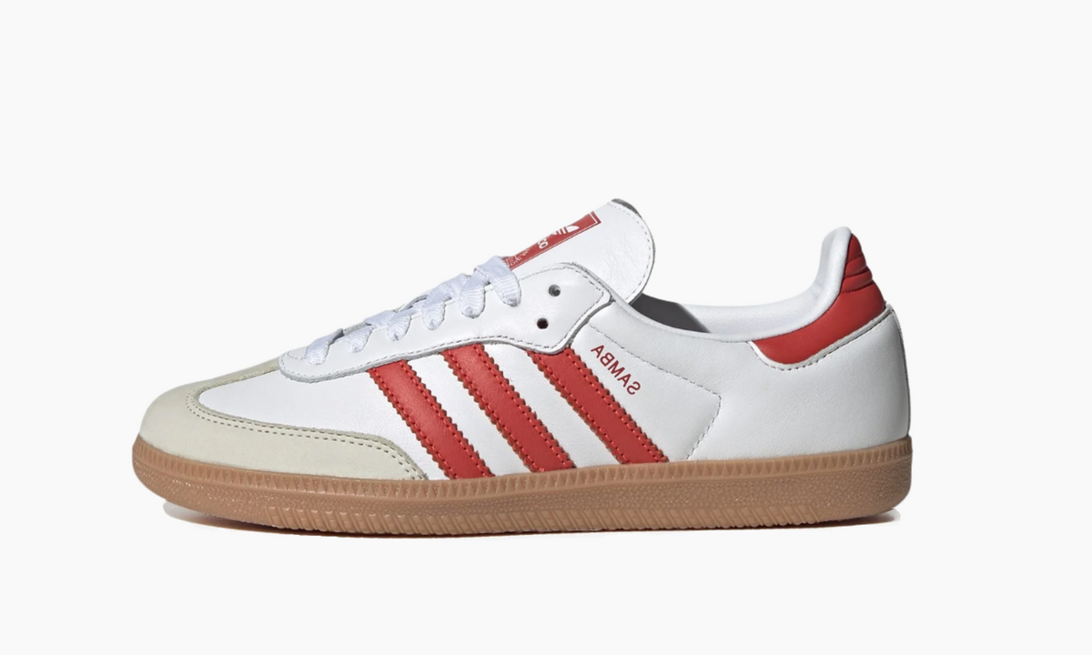 Adidas Samba OG Cloud White Solar Red | The Sneaker Store