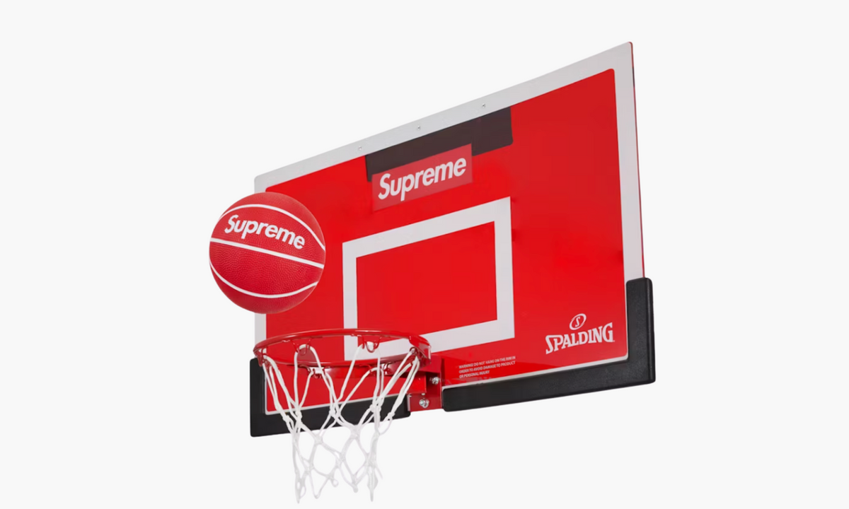 Supreme Spalding Mini Basketball Hoop Red | The Sneaker Store